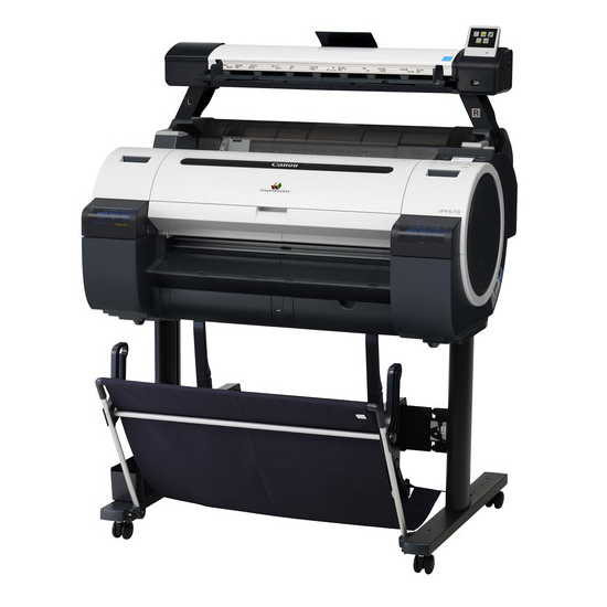 Canon imagePROGRAF iPF670 24 inch Large-Format Inkjet Printer with L24 ...